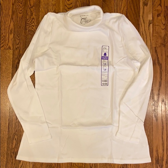 Just My Size | Tops | Nwt Four Jms White Cotton Turtleneck Shirts ...